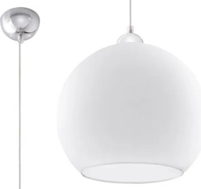 Lustr SOLLUX Ball E27 1x60W bez zdroje SL.0256 bílé sklo