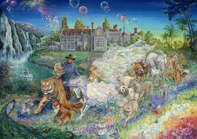 Grafika puzzle fantasy 2000 dílků pohádková svatba