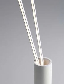 LED bílá stojací lampa Kimolia