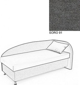 Dřevona - Elitte Čalouněná postel AVA NAVI, s úložným prostorem, 90x200, pravá, SORO 91