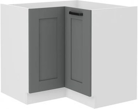 Kuchyňská skříňka LUNA 90x90 DN 2F BB korpus: bílá, barva dvířek: šedá DUST