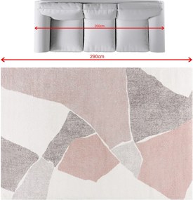 Koberec Softness krémová/nude rose 200x290cm