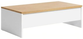 Vyklápěcí bílý konferenční stolek Kave Home Abilen 110 x 60 cm