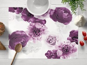 Biante Dekorační prostírání na stůl PM-029 Velké fialové květy 35x45 cm