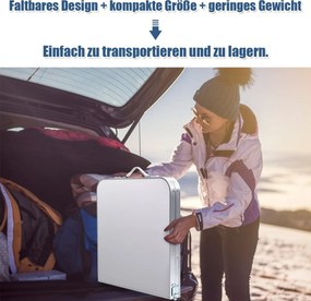 Costway Kempingový stůl s velkým úložným prostorem, cestovní kuchyňka, hliníkový
