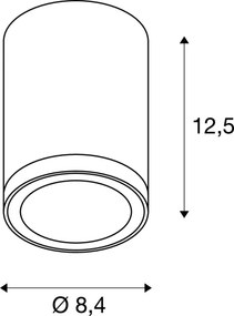 LA 1003426 ENOLA ROUND S Outdoor, stropní LED svítidlo, antracitové - BIG WHITE (SLV)