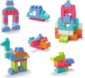 Mattel DCH54 MEGA bloks fb big building bag girls / 60 dílů / od 12 mě