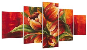 Obraz květů tulipánů (150x80 cm)
