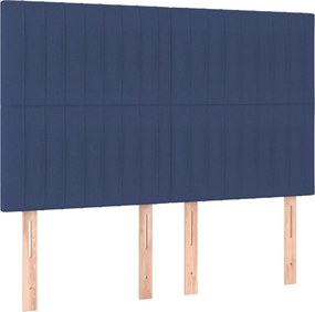 Box spring postel s matrací modrá 140x190 cm textil 3136755