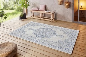 NORTHRUGS - Hanse Home koberce Kusový koberec Beach 103853 Cream/Blue – na ven i na doma - 120x170 cm