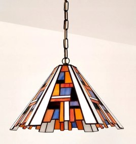 Lampa lustr převis vitráž Kosmos 35 cm