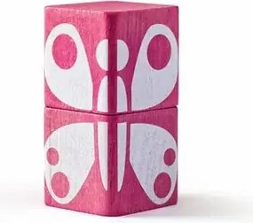 Woody Kostky barevné s potiskem 26 ks - 3,3 cm / od 2 let
