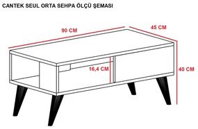 ASIR Konferenční stolek SEUL bílý