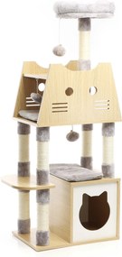 Škrabadlo pro kočky fudajo – 126 cm, Dřevo (64246)