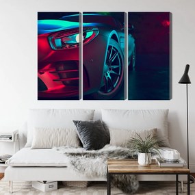 Vícedílný obraz Přední Část 3D Sportovního Vozu Nedostatek Nedostatek Plátno Canvas 120x80