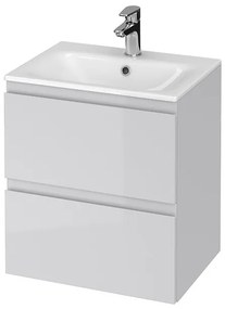 Cersanit - SET skříňka + umyvadlo, šedý lesk, Moduo Slim 50, S801-228-DSM