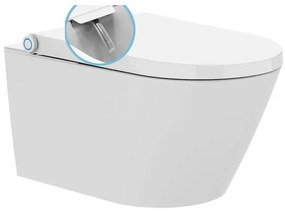 Sapho Veen Clean Závěsné WC s integrovaným bidetem, Rimless, bílá VE421