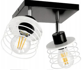 LED stropní čtvercové svítidlo - 2xE27 - SPRED WHITE