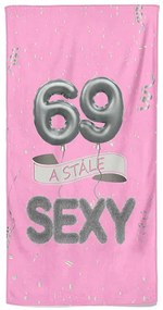 Osuška Stále sexy – růžová (věk: 69, Velikost osušky: 100x170cm)