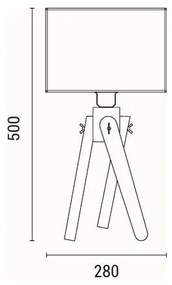 Stolní lampa MADERA 1xE27/40W/230V