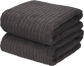 Livarno® Froté ručník, 50 x 100 cm, 2 kusy (tmavě šedá)