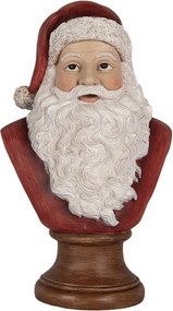 Červeno-bílá vánoční dekorace busta Santa - 18*12*30 cm