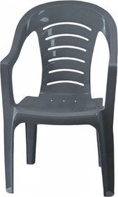 Kondela Zahradní stohovatelné křeslo, antracit, KESIA