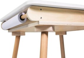 Dětská rostoucí sada BUNNY, stolek a 2 židle, bílá/hnědá ELIS design