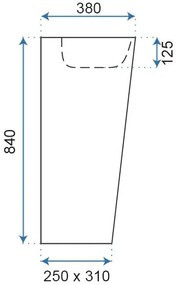 Volně stojící keramické umyvadlo REA DARIA bílé