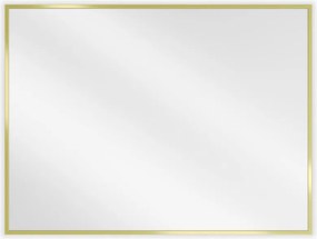 Mexen Loft, obdélníkové koupelnové zrcadlo 80 x 60 cm, barva rámu zlatá lesklá, 9852-080-060-000-50