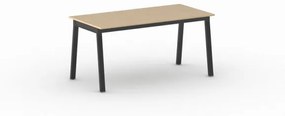 Kancelářský pracovní stůl PRIMO BASIC, černá podnož, 1600 x 800 mm, buk