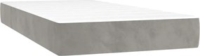 Box spring postel s matrací světle šedá 120x190 cm samet 3270469