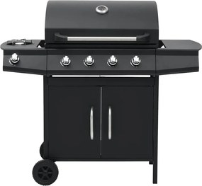 Plynový gril 4+1 hořáky černý ocel 310105