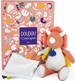 Doudou Dárková sada - dinosaurus s dečkou 25 cm / od 0 let
