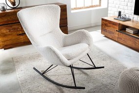 Designové houpací křeslo Sweden bílé
