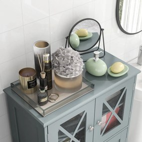 Costway WC skříňka do koupelny, na prádlo s dvířky – 60 × 30 × 108 cm