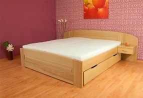 Postel Postelia JAN Buk 200x200 - dřevěná postel z masivu o šíři 4 cm