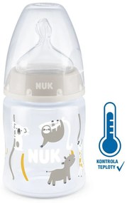 NUK First Choice láhev s kontrolou teploty 150 ml Béžová zoo