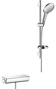 Hansgrohe Raindance Select S, sprchová souprava 150 3jet s termostatem Ecostat Select a sprchovou tyčí 65 cm, bílá/chromová, HAN-27036400