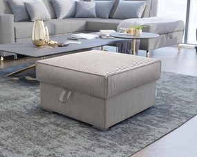 Taburet SMART COSARO XL s úložným prostorem 71x71 cm, béžový