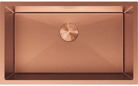 Mexen Trixo nerezový dřez 1-komorový 750 x 440 mm, měď - 6415751000-65