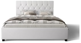 Expedo Čalouněná postel HILARY + matrace + rošt, 160x200, sioux white