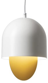 Závěsná lampa Aarre M, bílo-zlatá
