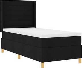 Postel s boxspringem s matrací s čelo Černá 80 x 200 cm textil 3341737