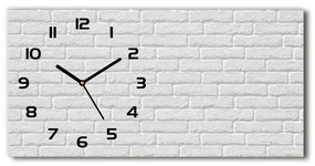 Wallmuralia Skleněné hodiny na stěnu tiché Zděná zeď 60x30 cm