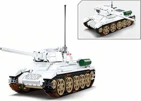 Sluban WWII M38-B0978 Bitva o Budapešť Bílý tank T-34/85 / LEGO-kompat