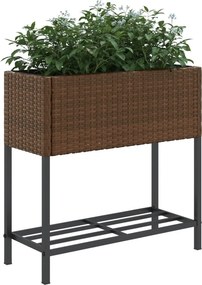 Zahradní truhlíky s policí 2 ks hnědé 70 x 28 x 70 cm 3210511