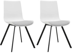 Danish style Jídelní židle Aida (SET 2 ks), plast, bílá