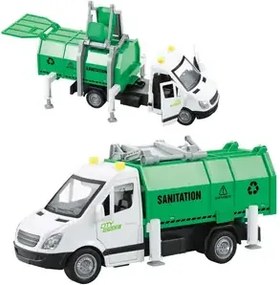 MaDe 12415 - Auto popelářské na setrvačník, se světlem a zvukem, 19 cm