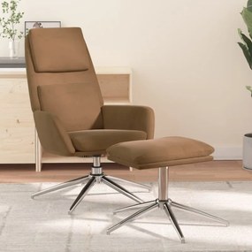 Relaxační křeslo se stoličkou taupe tkanina z mikrovlákna,  3097780 HangarStore.cz